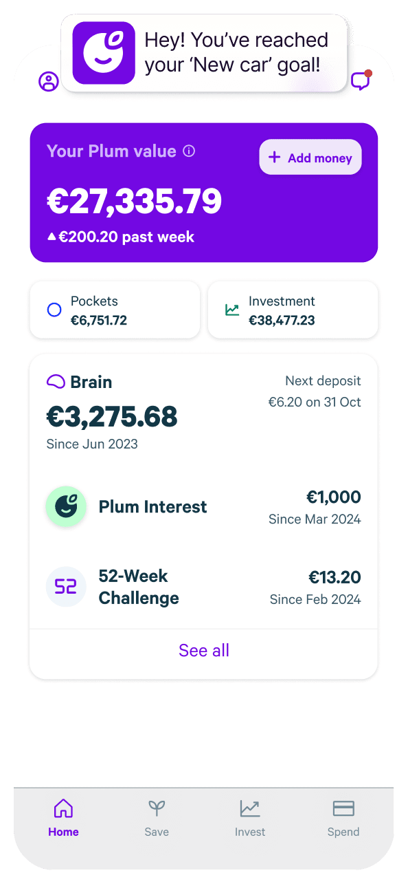 Your money for life | Plum